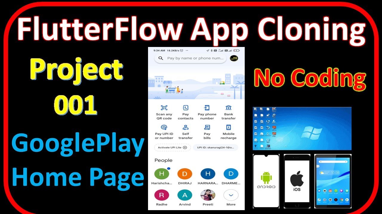 FlutterFlow App Cloning| GooglePay |flutterflow app development Flutterflow Pr_001 - YouTube