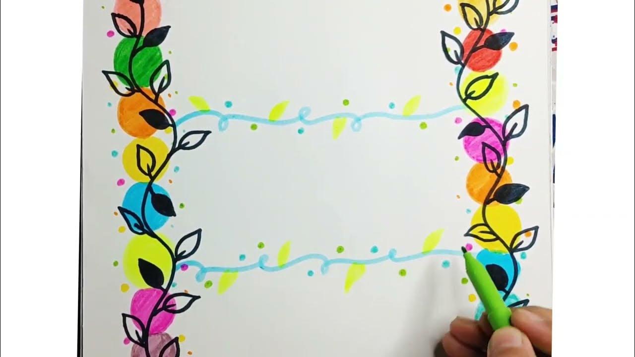 How to draw a title page or front page | Title page ideas | front page ...