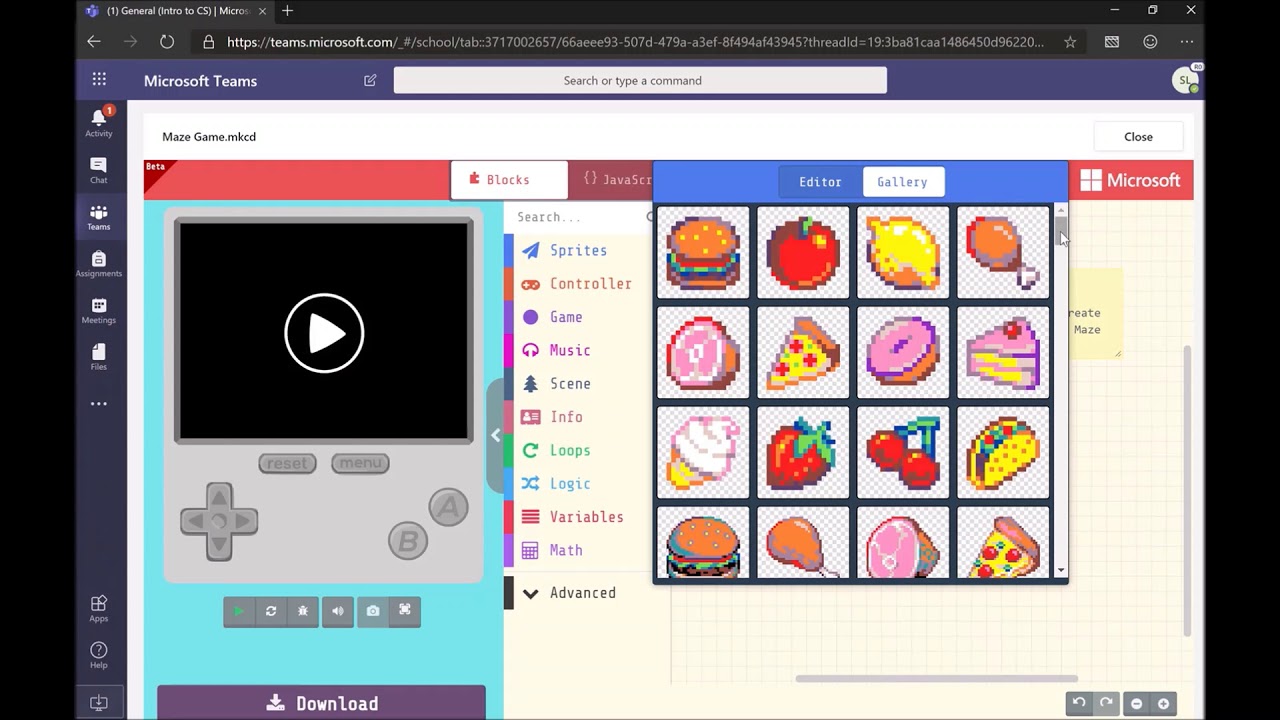 MakeCode and Teams Assignments - YouTube