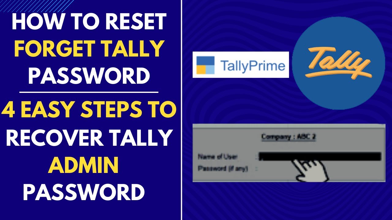 How to Crack Tally Login Password | Easy Steps | Tally ERP 9 | Tally ...