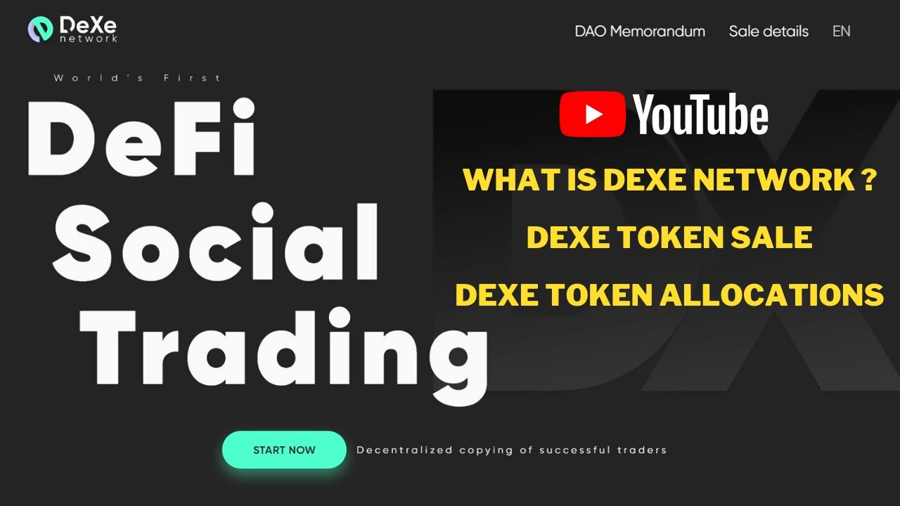 What is DeXe Network? Token Sale| Dexe Token Allocations - YouTube