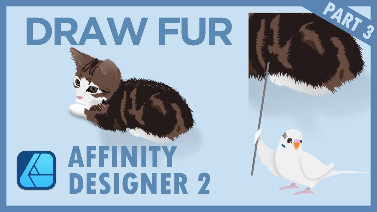 How to draw fur in Affinity Designer | Part 3 | Affinity Designer 2 ...