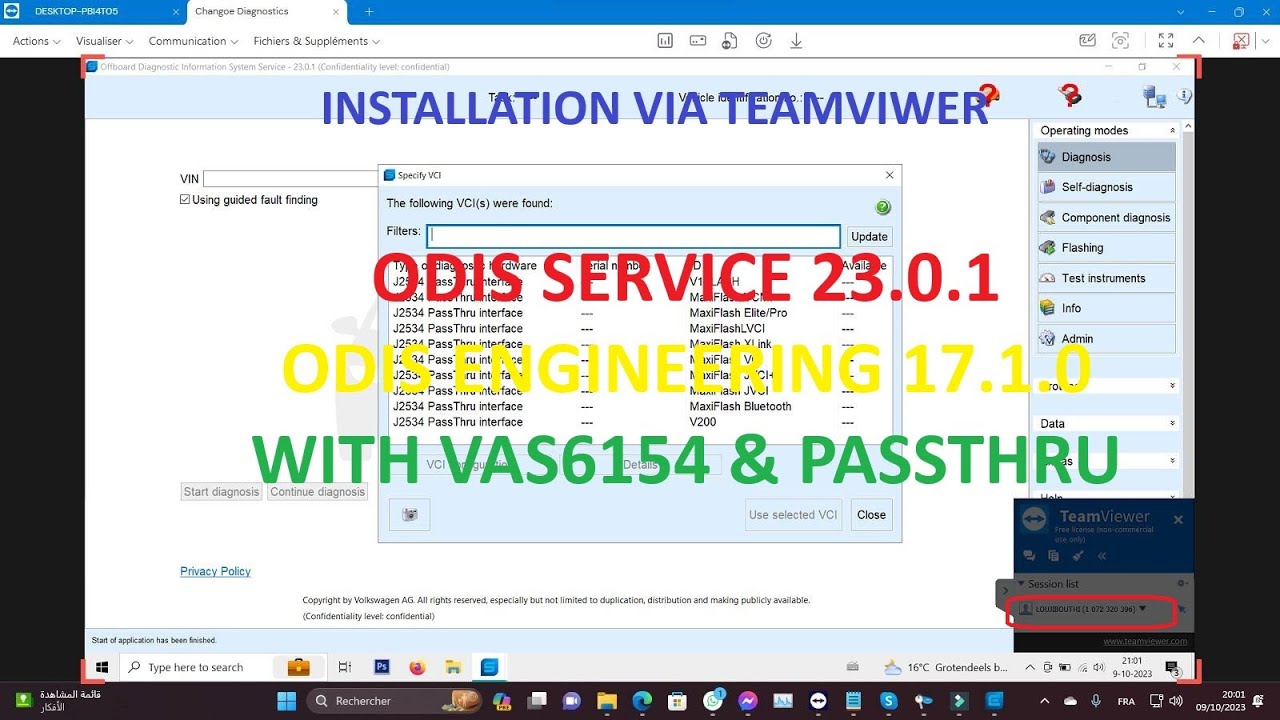 ODIS SERVICE 23 0 1 AND ODIS ENGINEERING 17 1 0 WITH VAS6154 & PASSTHRU ...