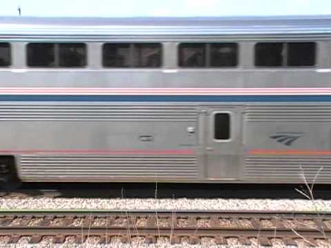 Amtrak 47 west Reeseville, WI 041814 - YouTube