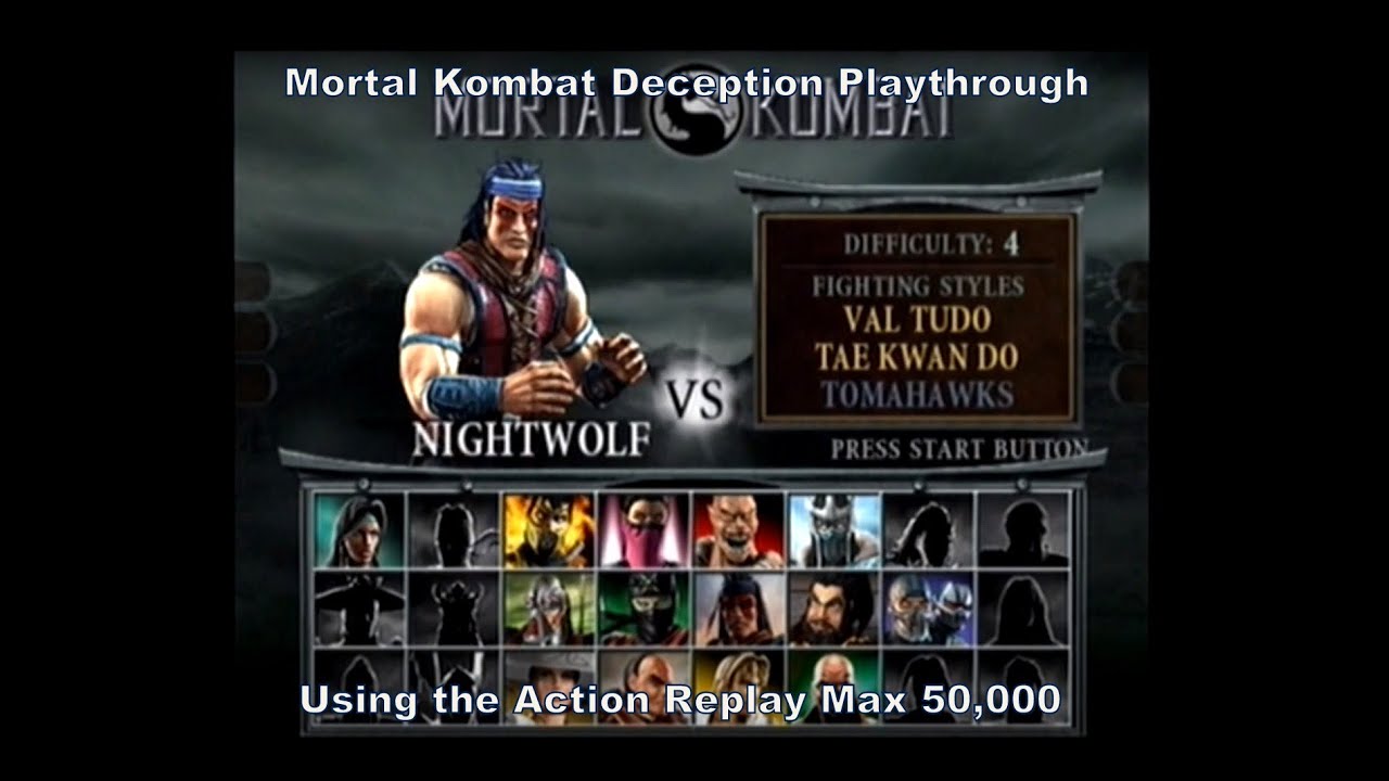 Mortal Kombat Deception Nightwolf Playthrough using the Ps2 Action ...