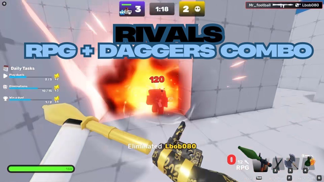 ROBLOX RIVALS: RPG + DAGGERS COMBO!! - YouTube