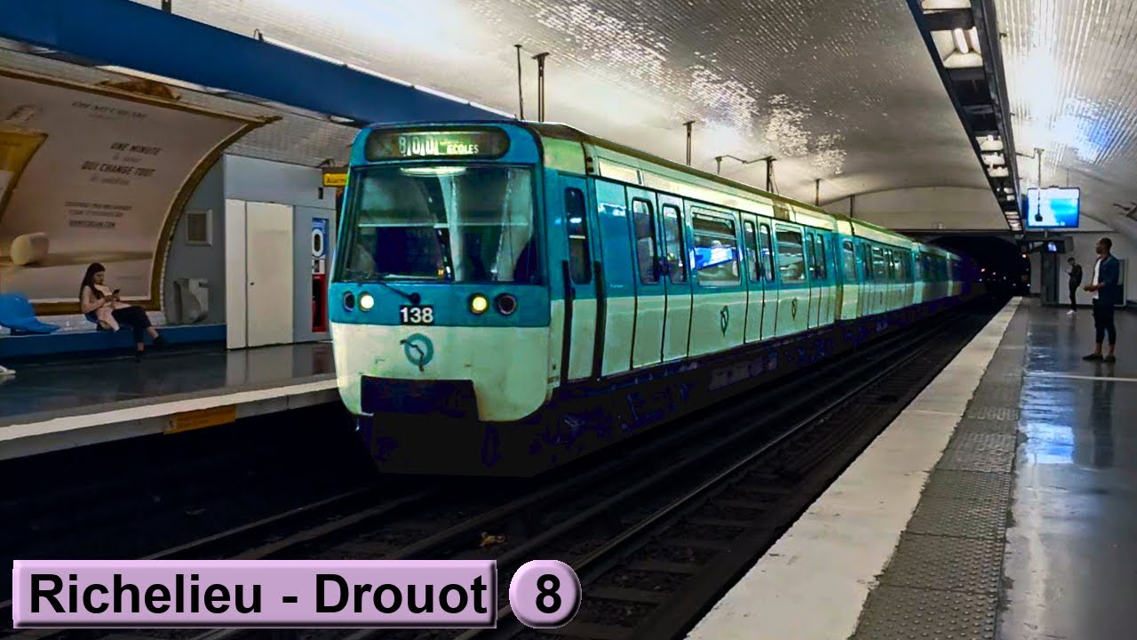 Richelieu - Drouot | Line 8 : Paris métro ( RATP MF77 ) - YouTube