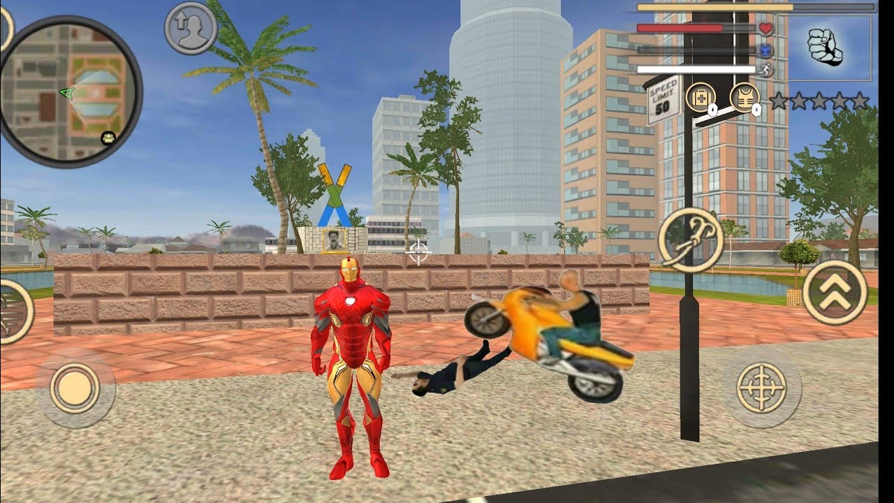 Iron Rope Hero Vice Town Simulator #6 - Android Gameplay - YouTube