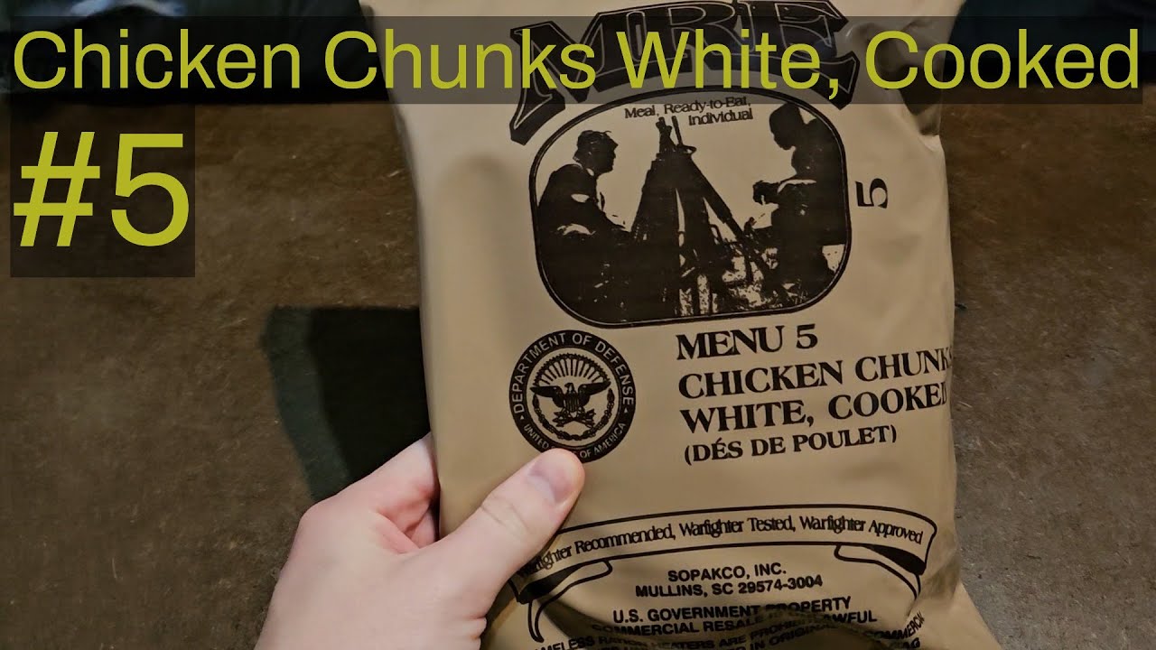 US MRE Tier List Menu 5 Chicken Chunks White, Cooked - YouTube