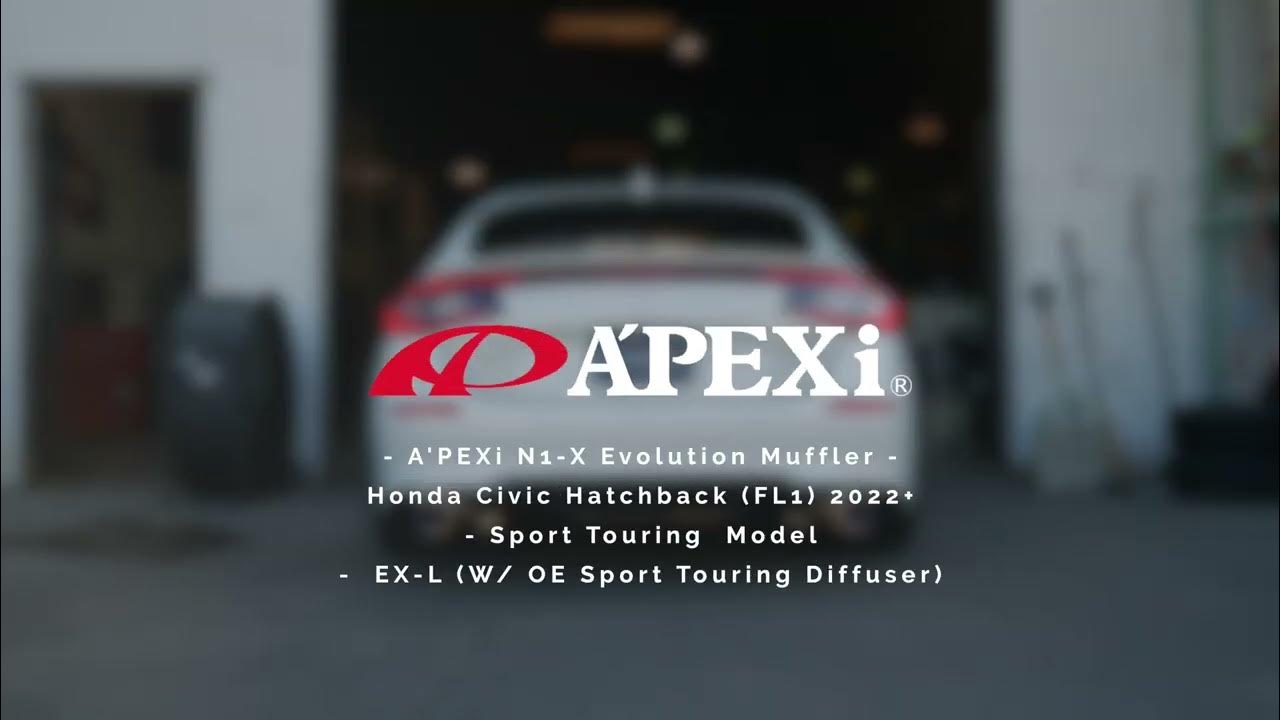 A'PEXi N1-X Evolution Extreme Exhaust - 2022+ Honda Civic Hatchback Sport Touring / EX-L - YouTube