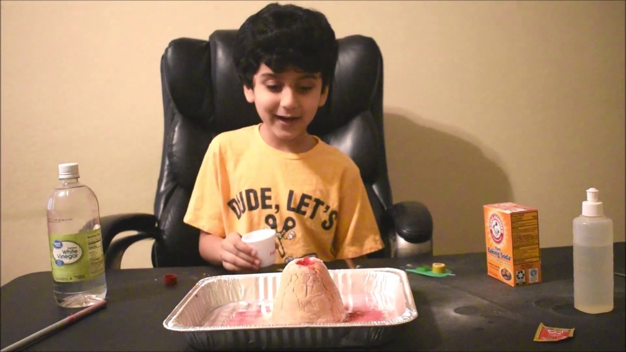 How to make a Volcano DIY Science Experiment using Wheat Flour - YouTube