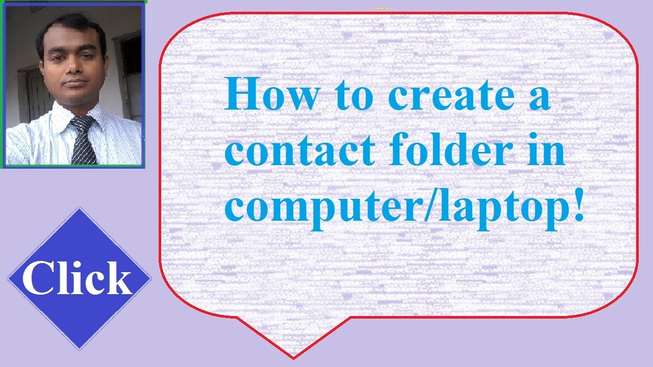 How to create contact folder from computer/laptop! - YouTube