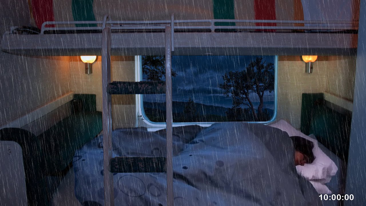 🔴Get rid of stress and sleep right away with the sound of heavy rain on ...