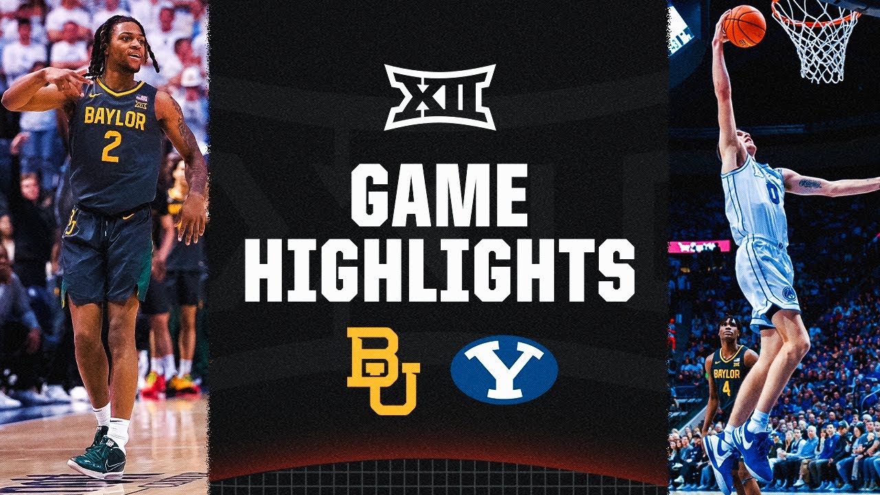 No. 11 Baylor at No. 25 BYU | Big 12 Men's Basketball Highlights ...