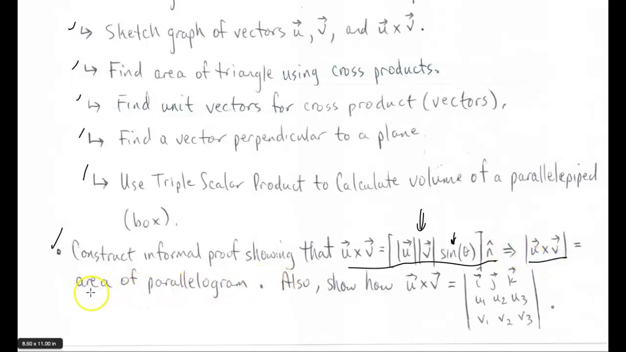 The Cross Product Operation (Part 1) - Basic Concepts in its - YouTube