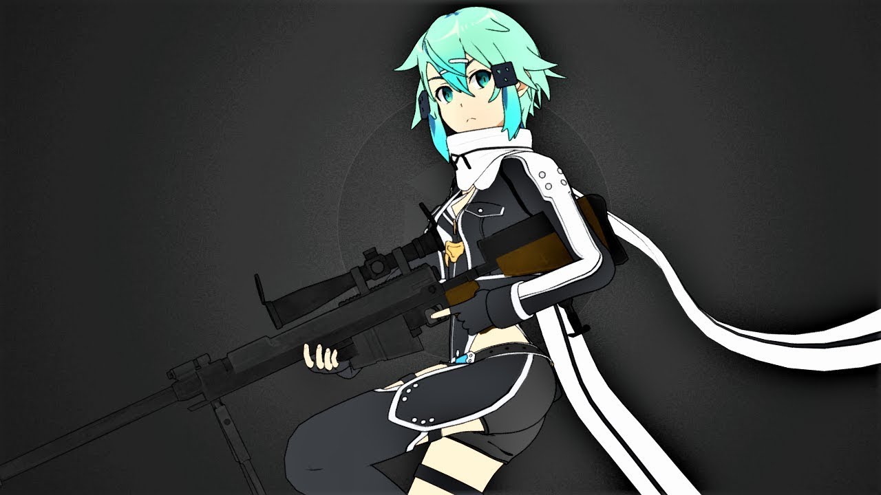 Sinon - SAO Anime - 3D Model Blender - YouTube
