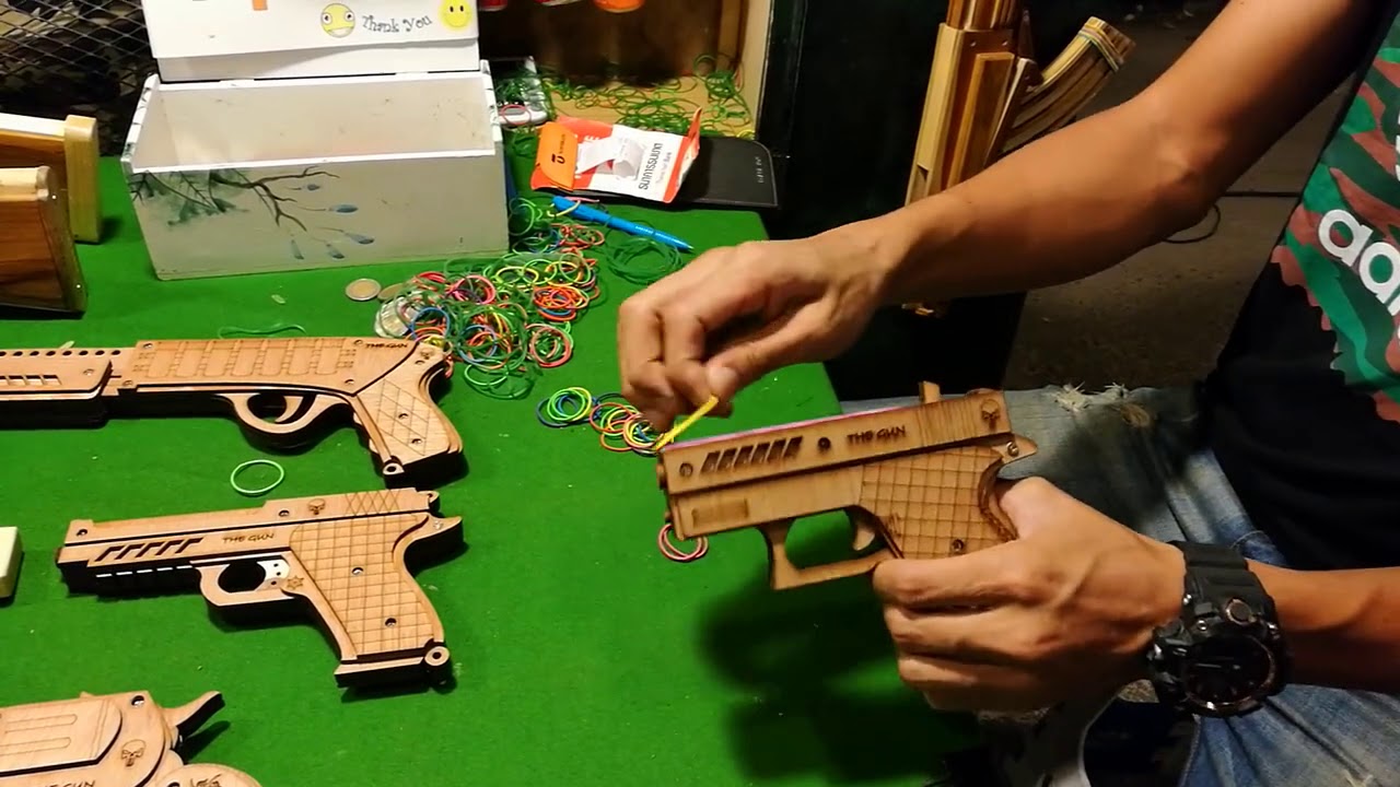 Glock CNC (ไม้อัด) : TG rubber Gun - YouTube