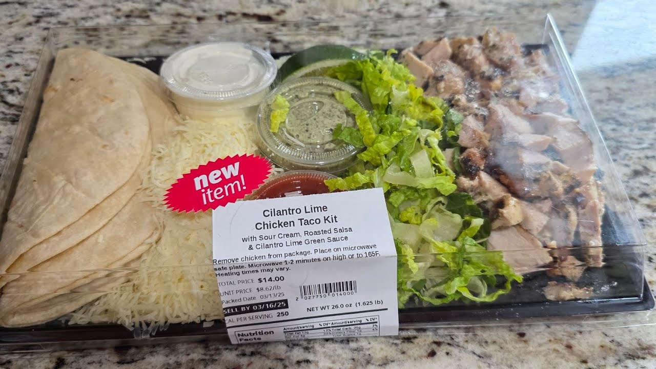Wegman's Cilantro Lime Chicken Taco Kit Review #Tacos #wegmans - YouTube