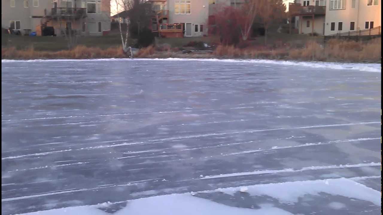 Backyard Pond Rink 2011 - YouTube
