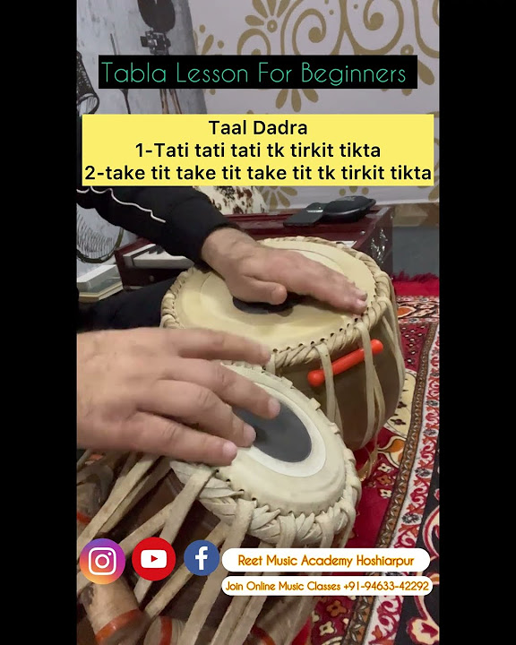 Tabla Lesson For Beginners Taal Dadra Uthaan | #tabla #shortsvideo #musicclass #tablaeducation ...