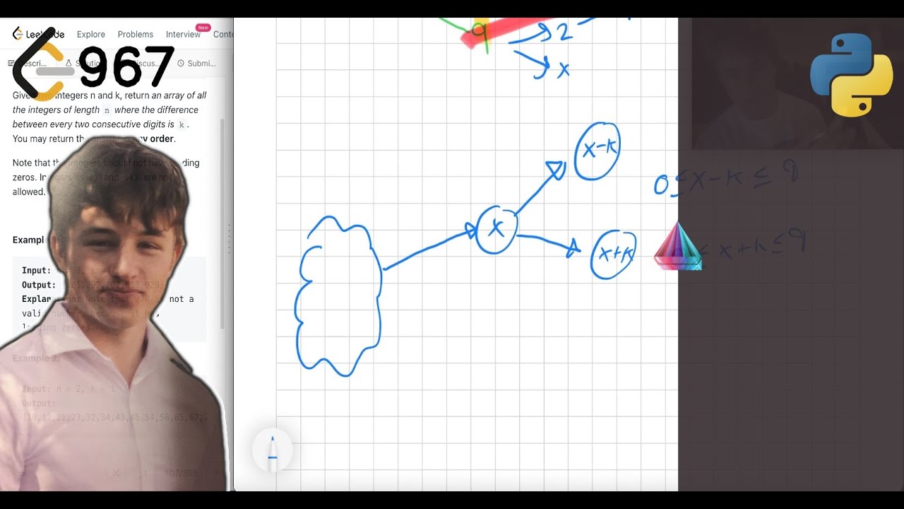 Leetcode 967. Numbers With Same Consecutive Differences - YouTube