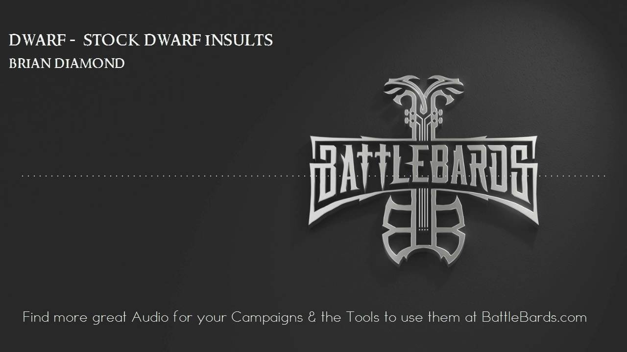 Dwarf Language: Stock Dwarf Insults by Brian Diamond - YouTube