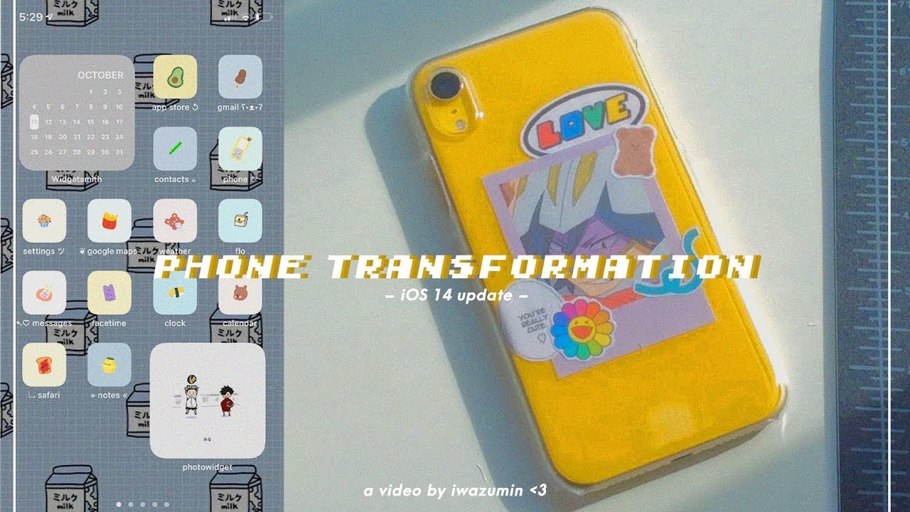 phone transformation ft iOS 14 update weeb edition - YouTube