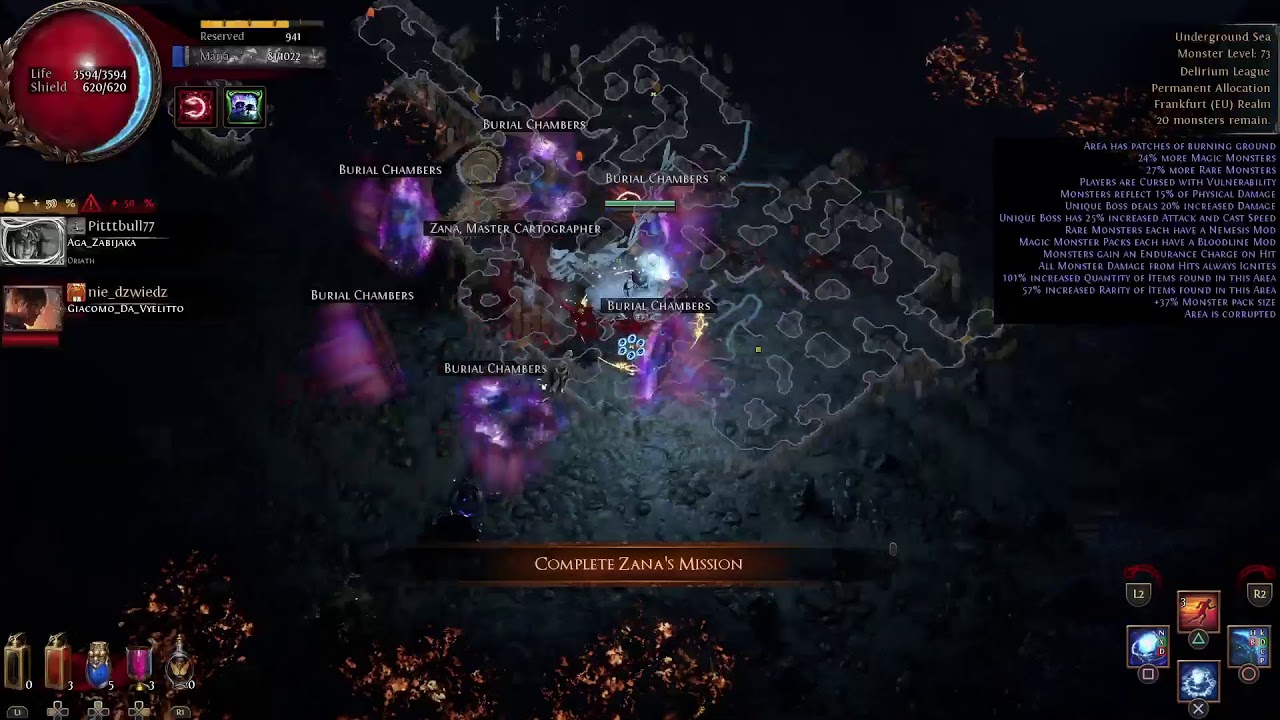 POE PS4 Delirium map progress [PL] - YouTube