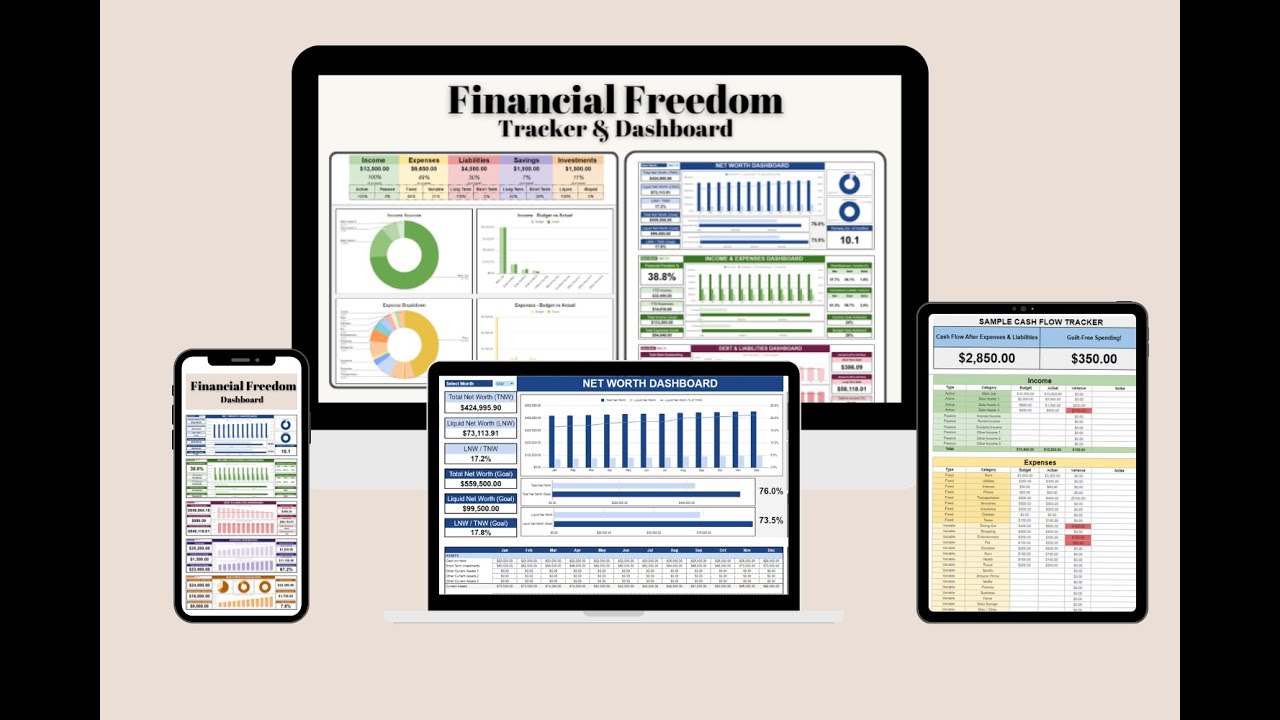 Video Tutorial - ULTIMATE Financial Freedom Tracker & Dashboard - YouTube