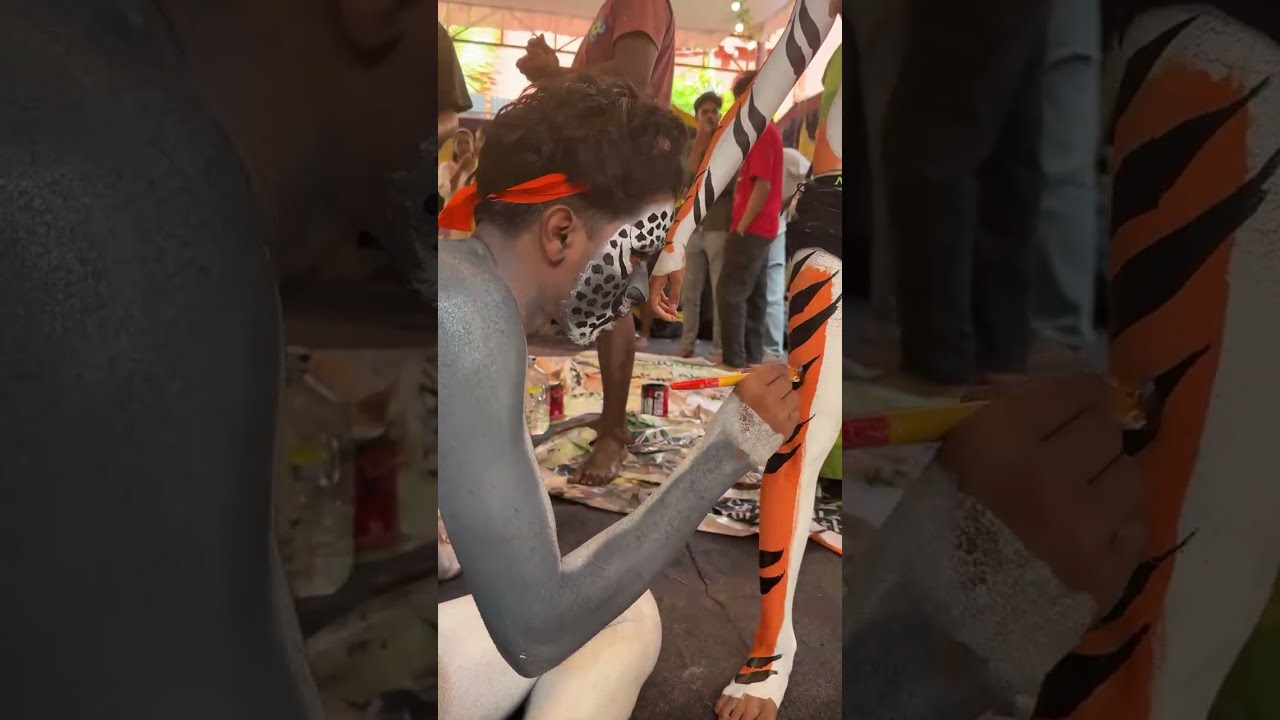 Content Diaries by Sneha Pai is live Hulivesha preparations painting ...