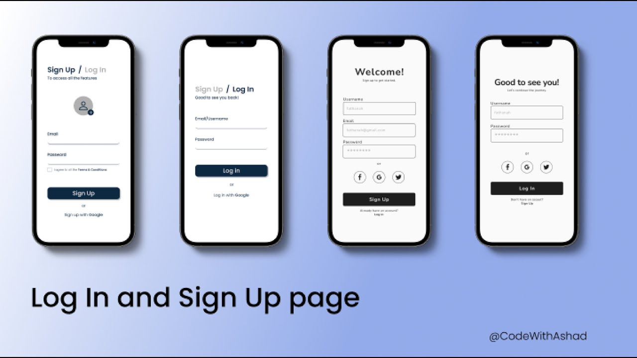Figma Sign In & Sign Up Page Design | Modern UI/UX Tutorial by ...