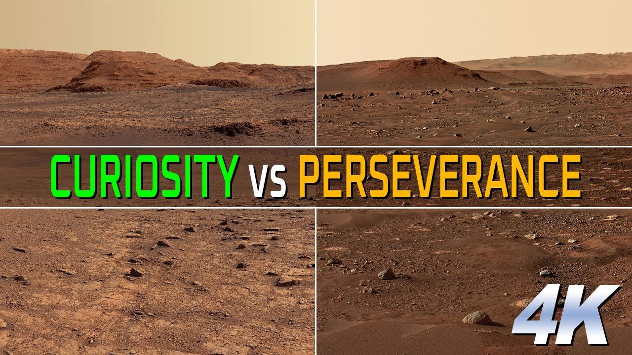 Comparando imágenes de Curiosity y Perseverance 4K - YouTube