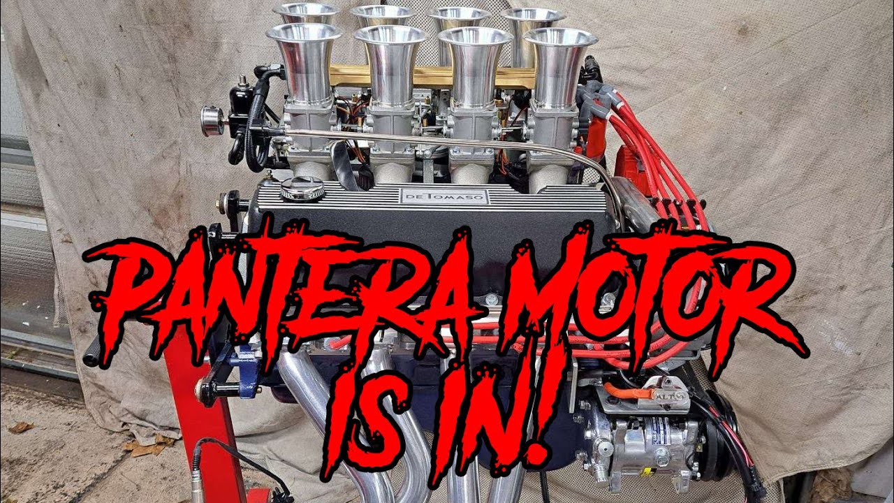 Detomaso Pantera Motor Is In! (More or Less) - YouTube