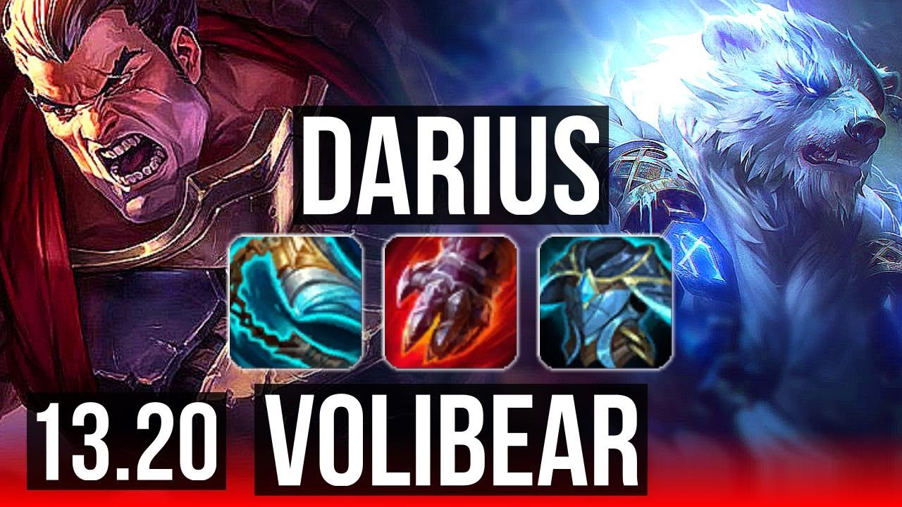 Darius Vs Volibear Top Quadra 9 Solo Kills Legendary 1 3m