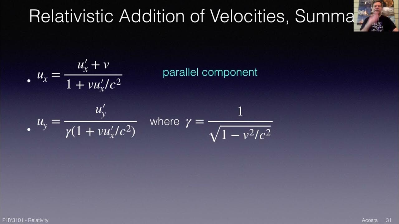 Relativistic Addition of Velocities - YouTube