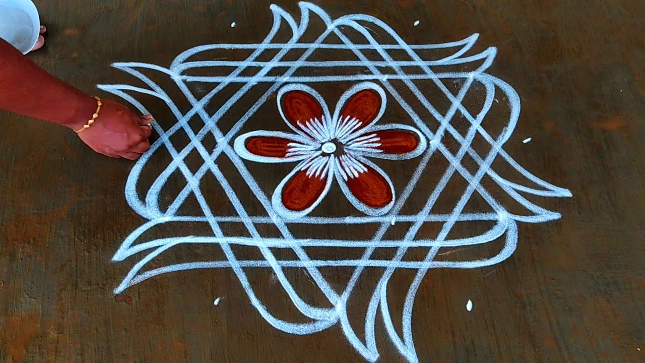 Thai madham star padi kolam🌹Thai poosam star kolam🌹Simple friday ...