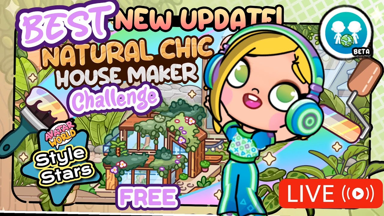 (LIVE) BEST Natural Chic House CHALLENGE! PART 2! (Avatar World with ...