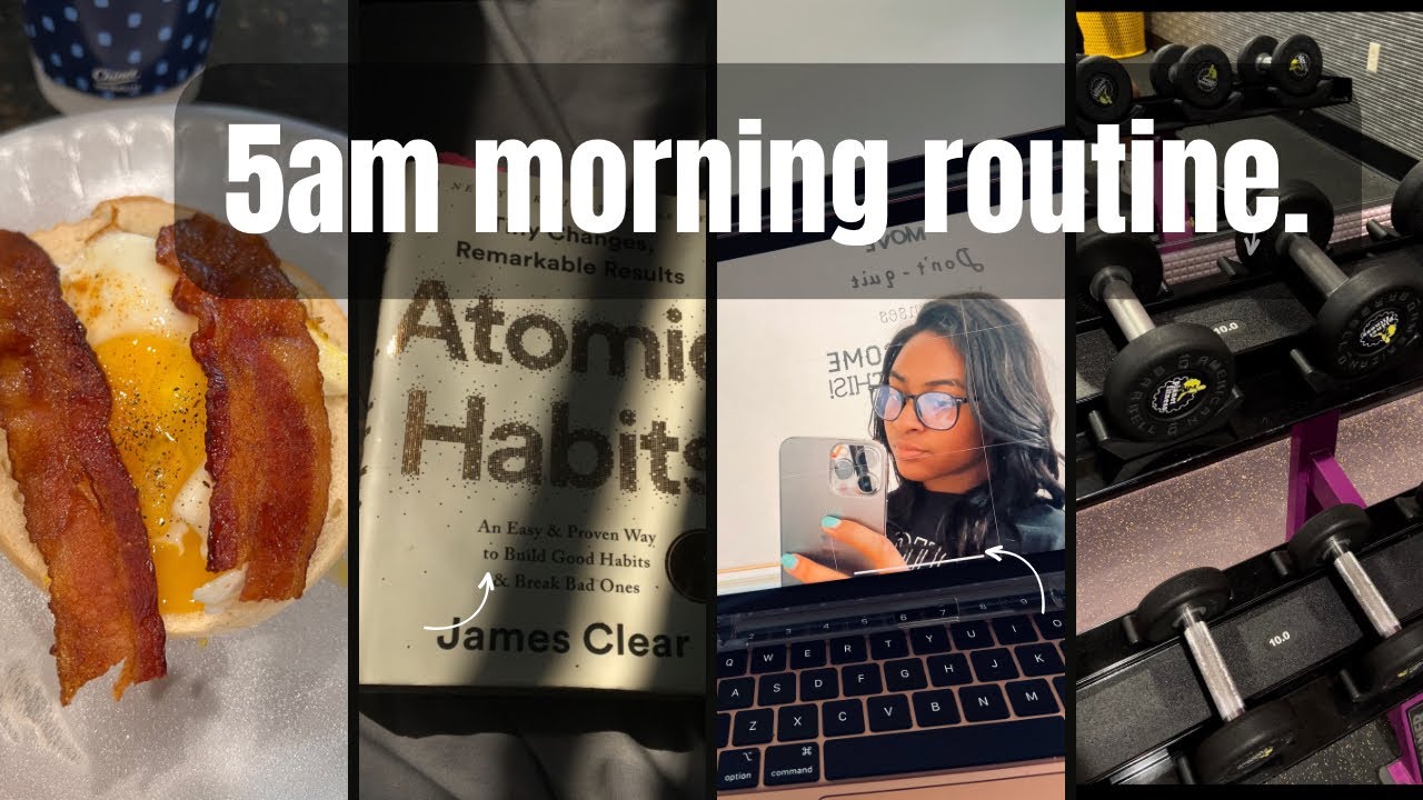 5AM morning routine 🌱change your life through routine, healthy habits ...