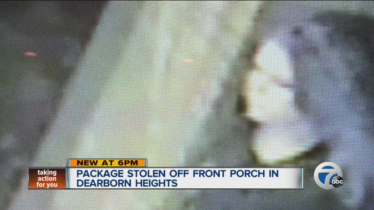 Package stolen off front porch in Dearborn Heights - YouTube