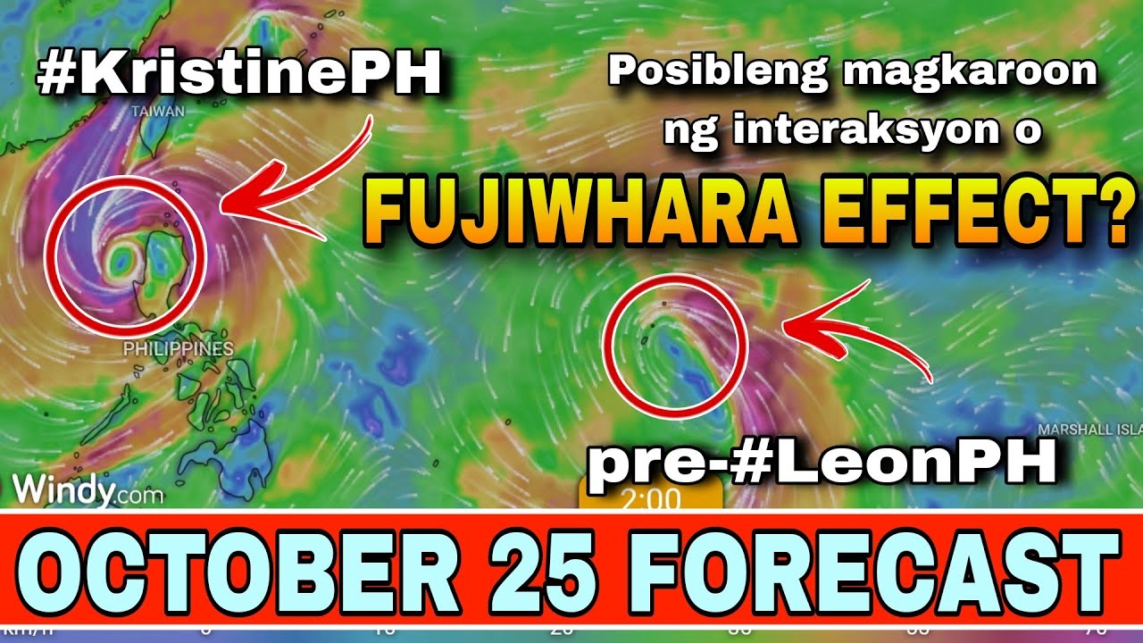 2 BAGYO: FUJIWHARA EFFECT? 😱⚠️ | WEATHER UPDATE TODAY | ULAT PANAHON ...