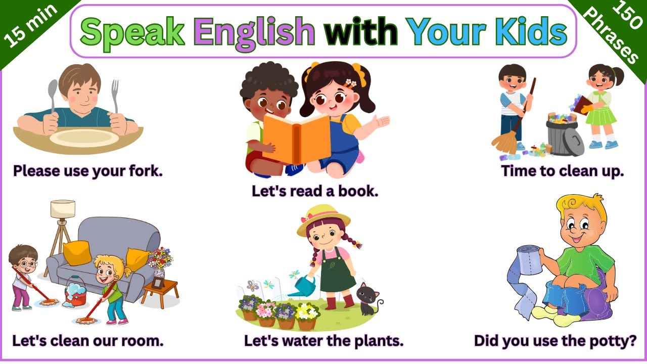 150 Easy English Phrases for Beginners | Speak With Your kids | Basic ...