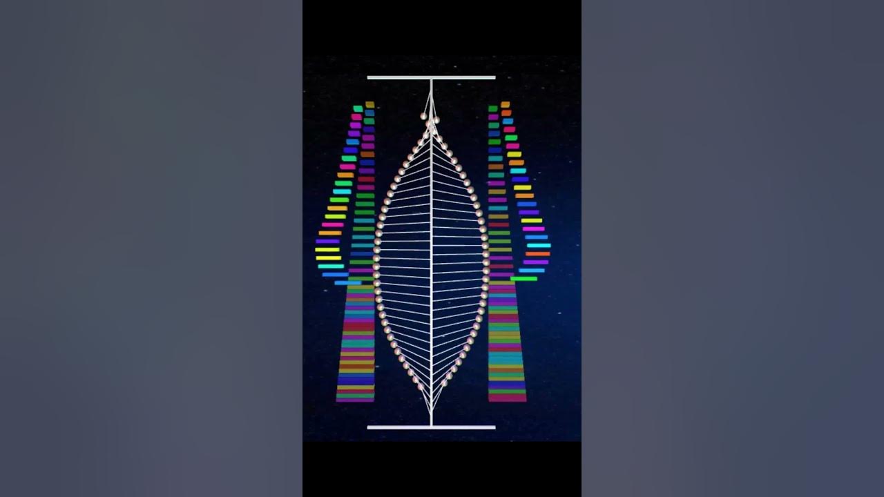 The waves of the 72 pendulums create a polyrhythmic music sound! #javascript #threejs #pendulum ...