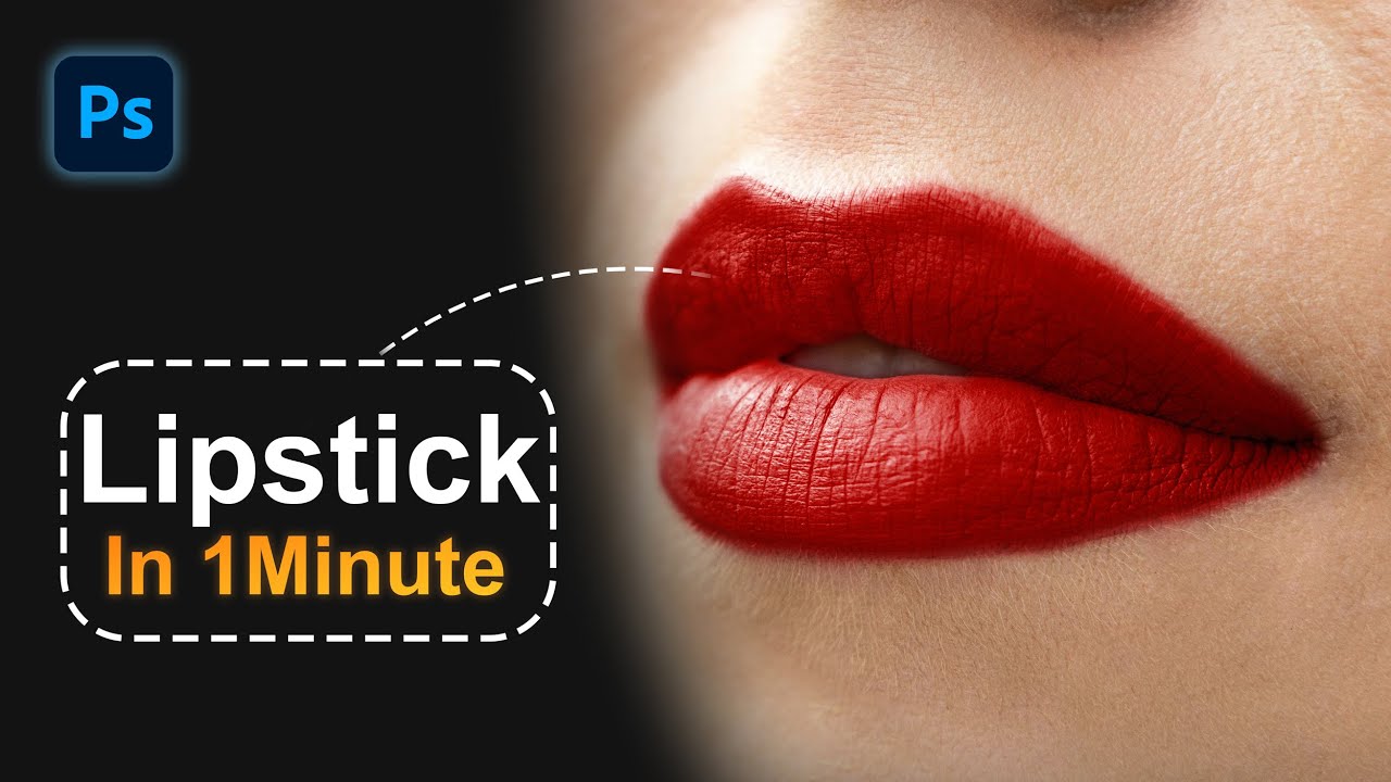 How to create lipstick 1-minute Photoshop tutorial - YouTube