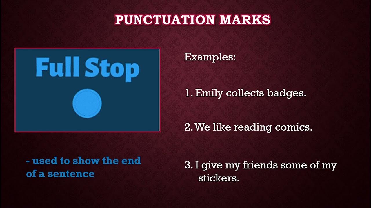 Punctuation Marks (Full Stop, Comma, Question Mark) - YouTube