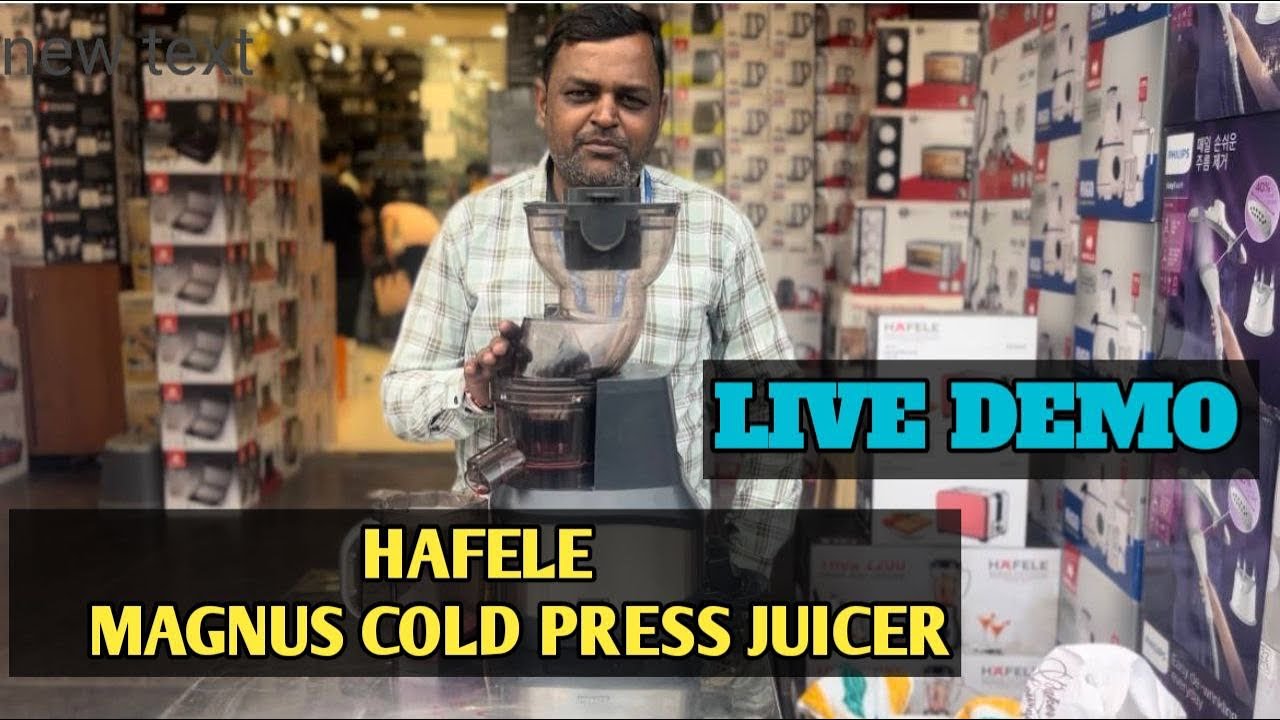 Hafele magnus cold press slow juicer || live demo & best quality juice ...
