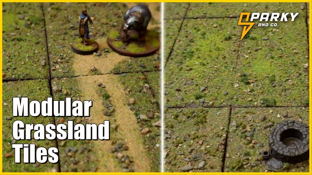 Modular Grassland Terrain Tiles | How to craft basic tiles for Tabletop ...