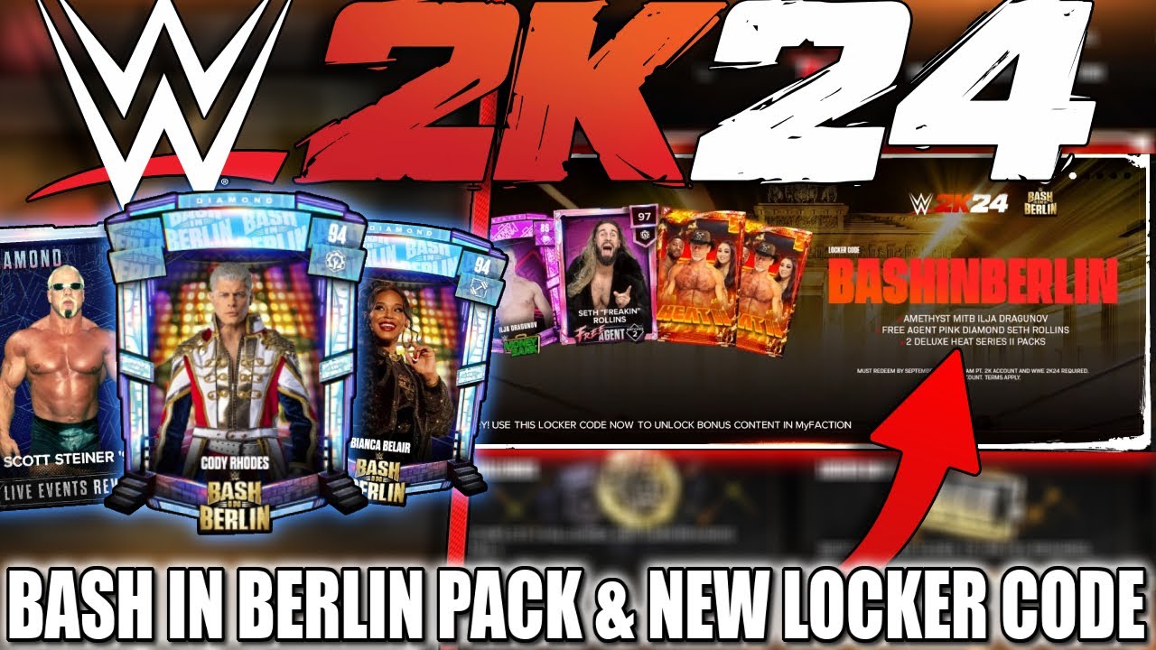 NEW LOCKER CODE & BASH IN BERLIN PACK !!! WWE 2K24 MYFACTION - YouTube