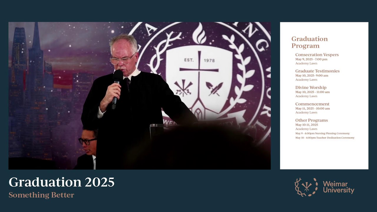 Weimar University Graduation 2025 | Sabbath Morning Testimonies - YouTube