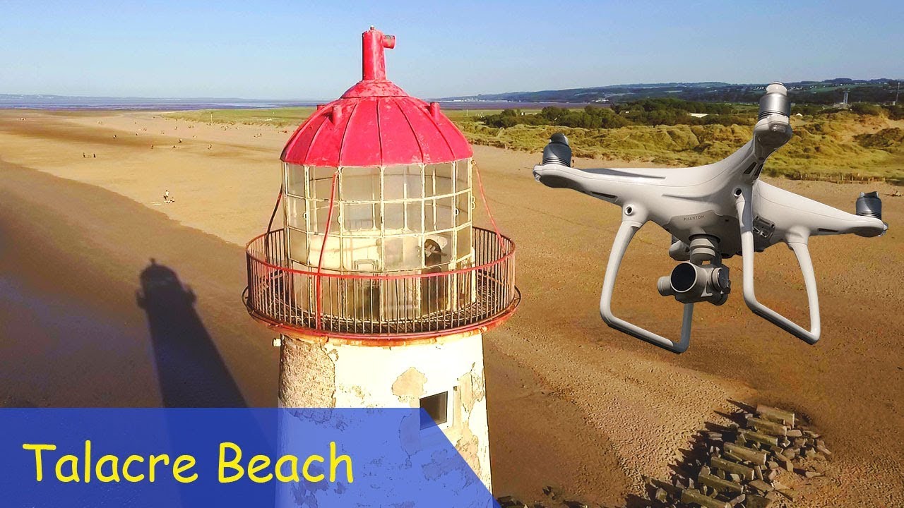 Aerial Video of Point of Ayr / Talacre Lighthouse & Beach - YouTube