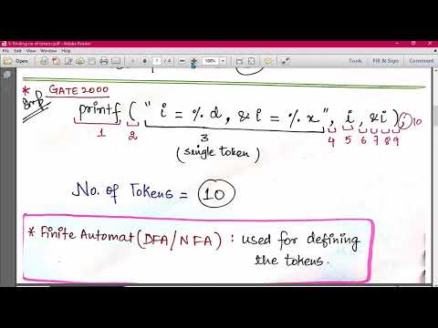 5. Finding the total number of tokens (Tokenization) | Compiler Design - YouTube
